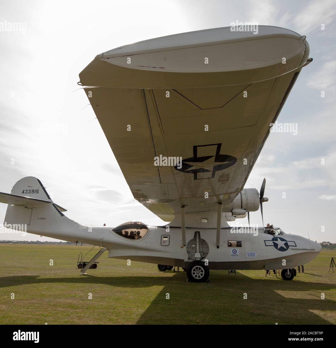 A Catalina sea plane Aircraft takes off from RAF Duxford in ...