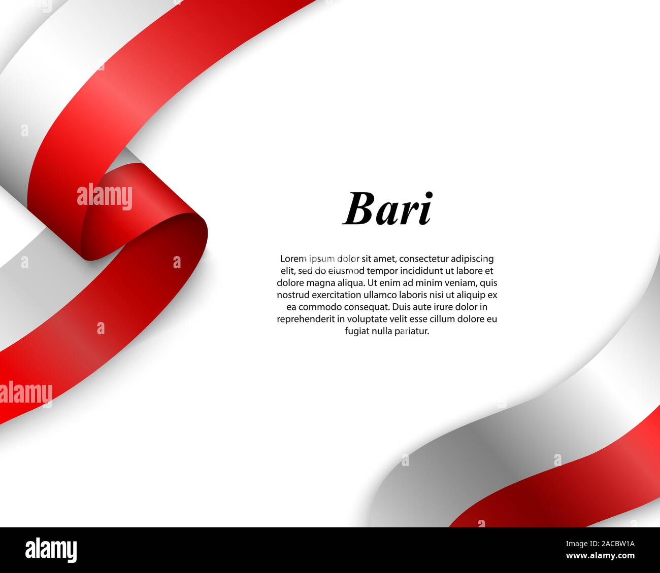 Waving ribbon with flag of Bari City. Template for poster design Stock Vector Image & Art - Alamy