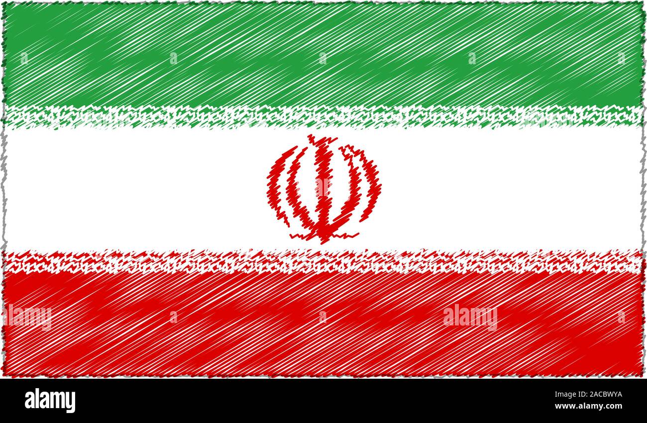 Vector Drawing of Sketch Style Iran Flag Stock Vector Image & Art - Alamy