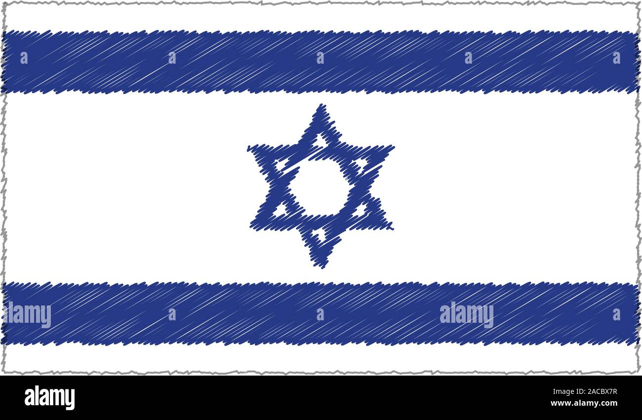 Vector Drawing of Sketch Style Israel Flag Stock Vector Image & Art - Alamy