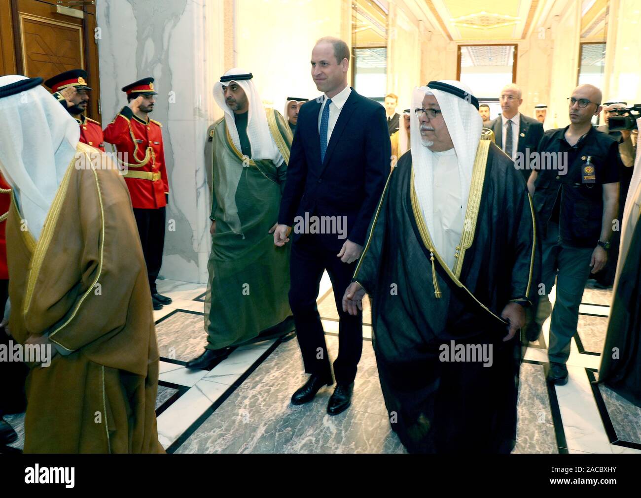 The Duke of Cambridge arrives at Bayan Palace, Kuwait City, for an ...