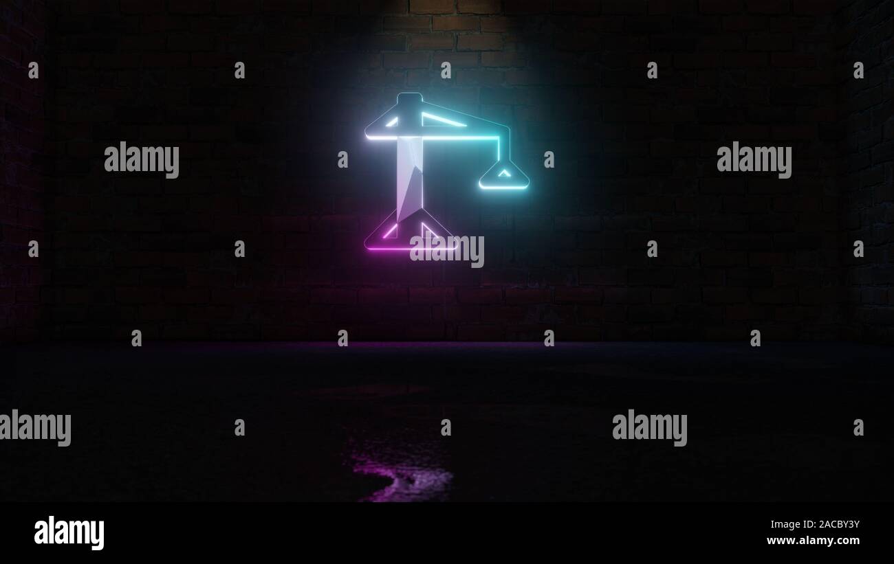 Blue neon icon crane hi-res stock photography and images - Alamy