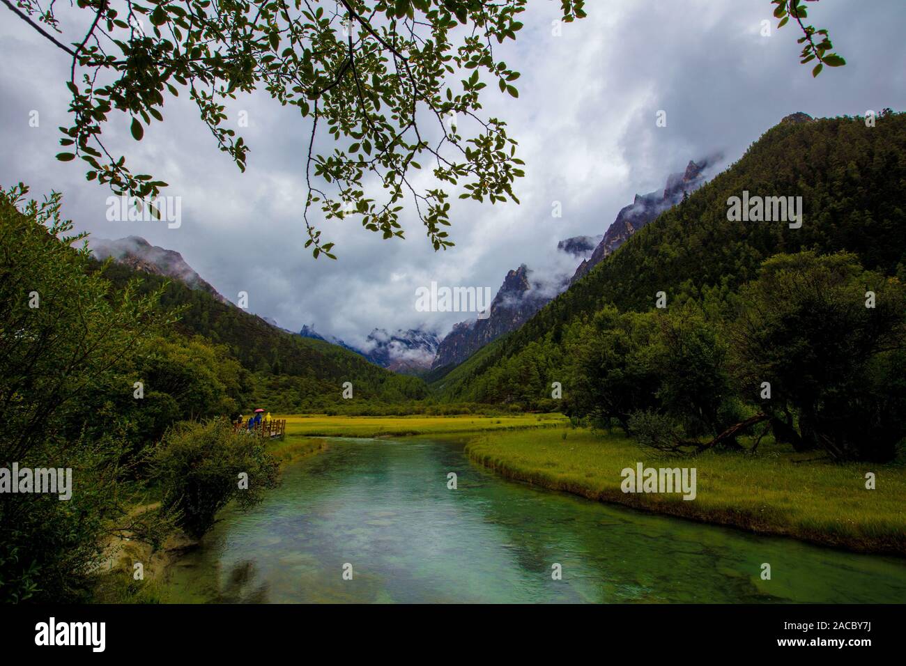 Landscape of Yading Nature Reserve in Daocheng County, Ganzi Tibetan ...
