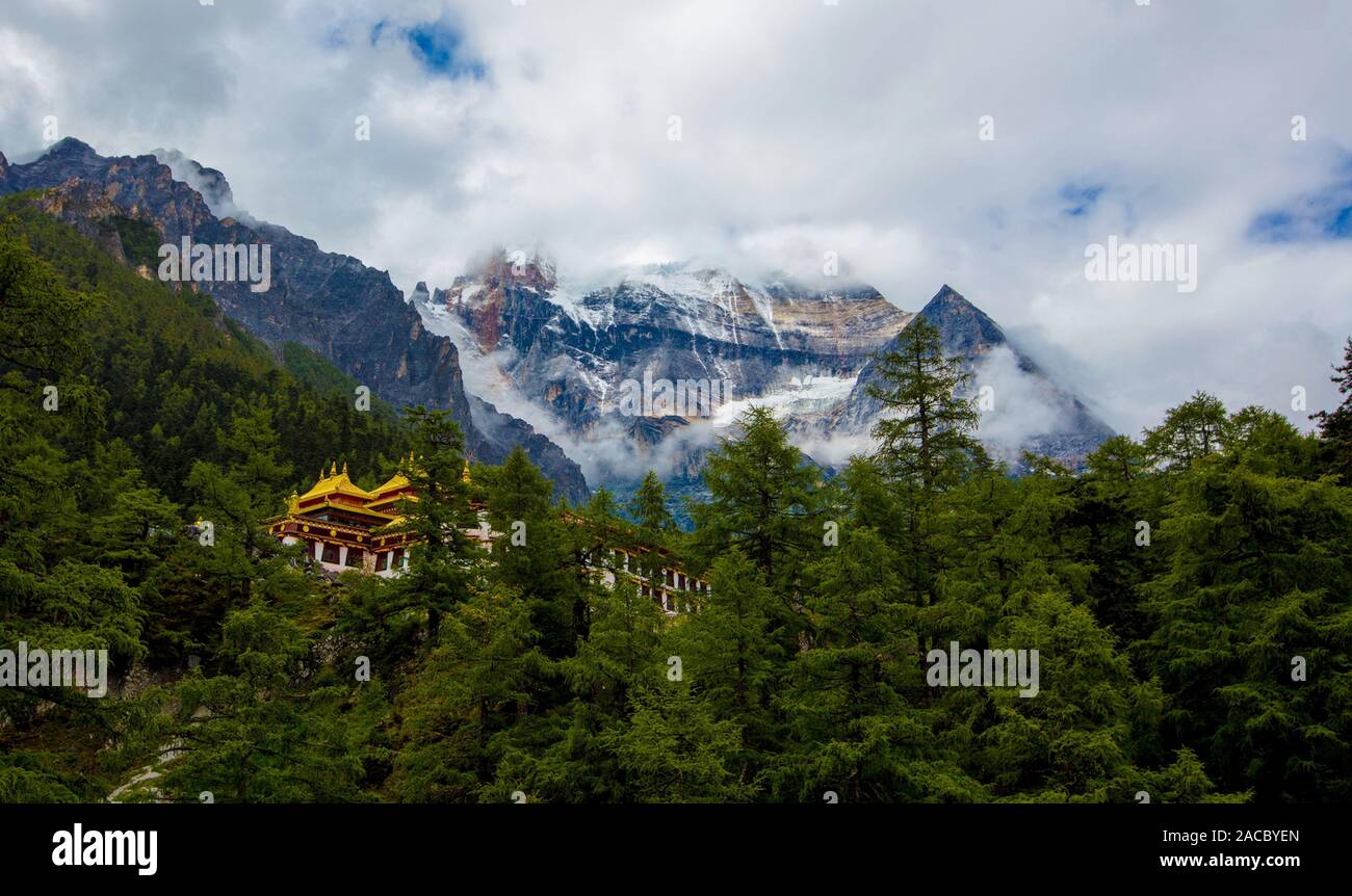 Landscape of Yading Nature Reserve in Daocheng County, Ganzi Tibetan ...