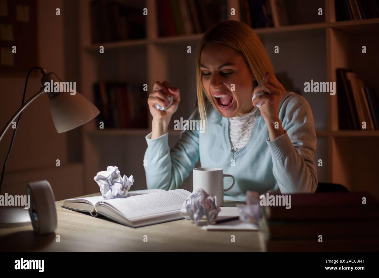 Late night learning hi-res stock photography and images - Alamy