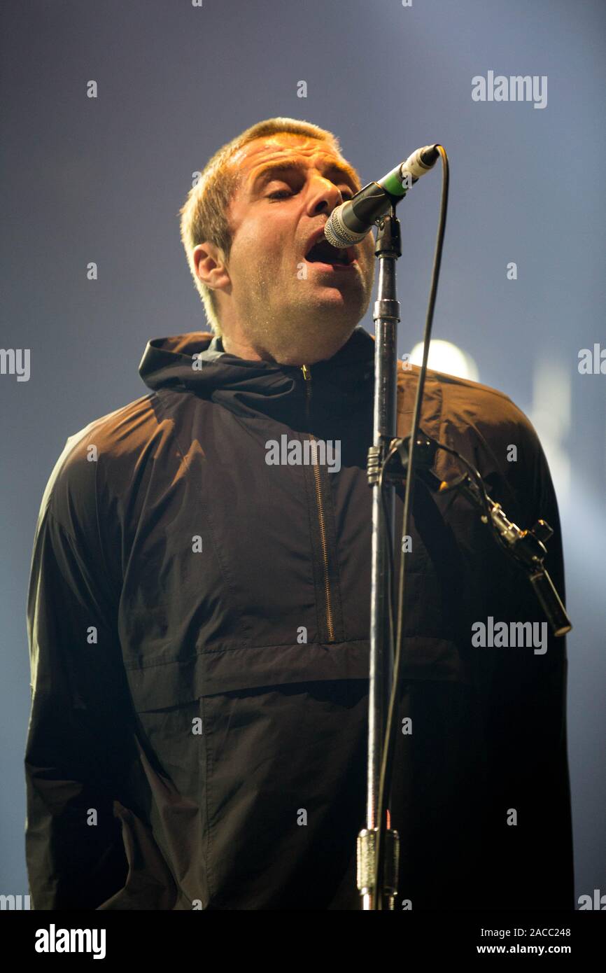 London, UK - November 28th 2019: Liam Gallagher peforms live the O2 ...