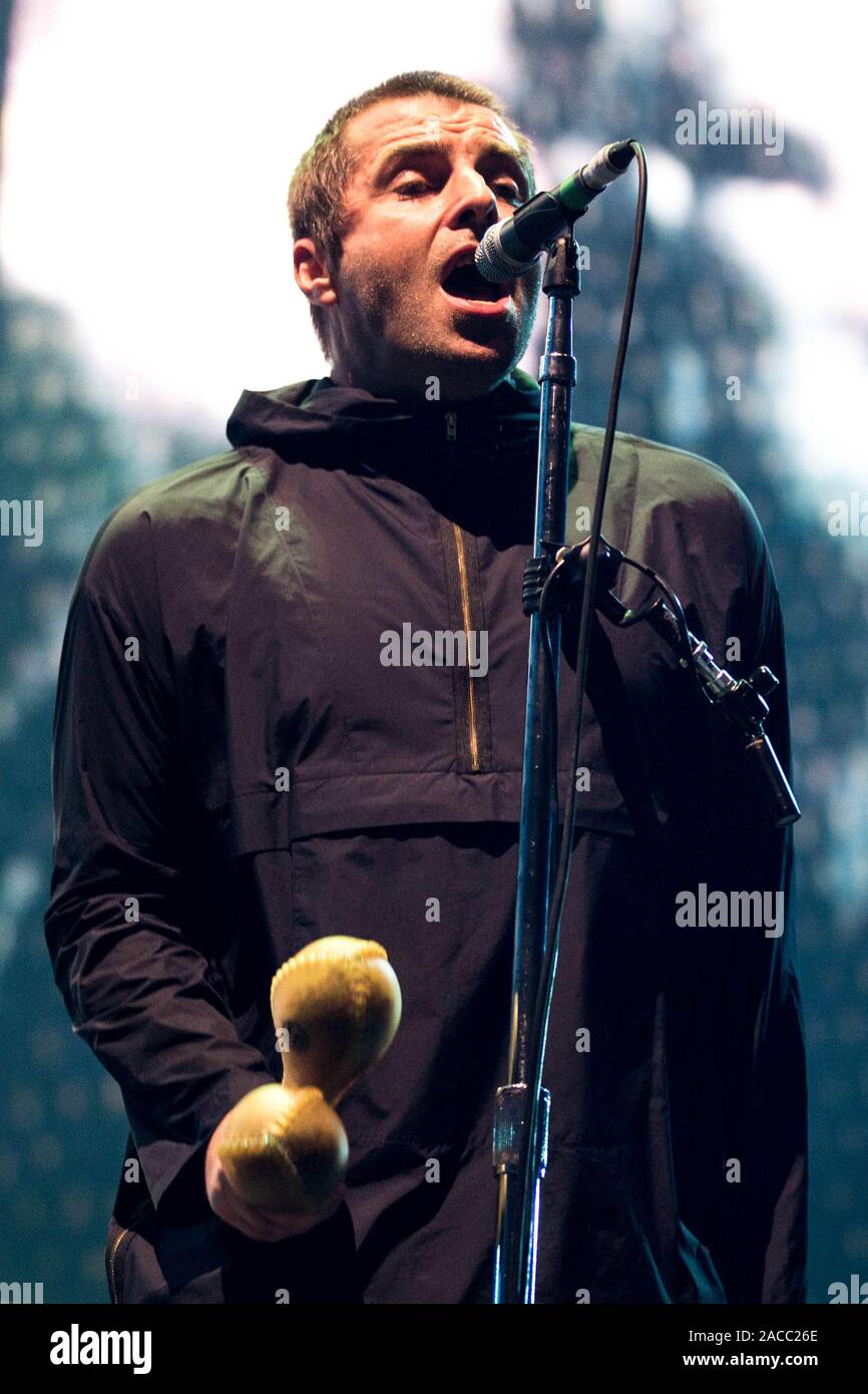 London, UK - November 28th 2019: Liam Gallagher peforms live the O2 ...
