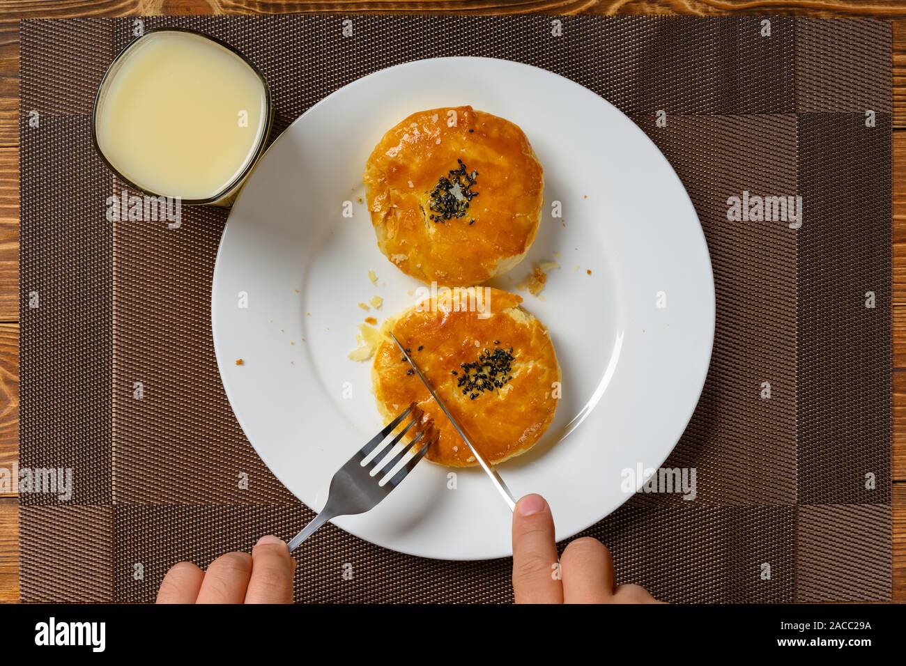 Top view traditional chinese biscuit hi-res stock photography and ...