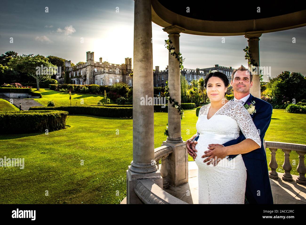A mixed race couple married at Tregenna Castle Resort and Carbis Bay ...