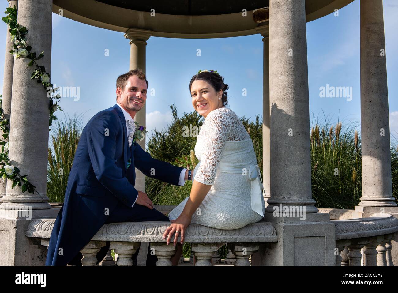A mixed race couple married at Tregenna Castle Resort and Carbis Bay ...