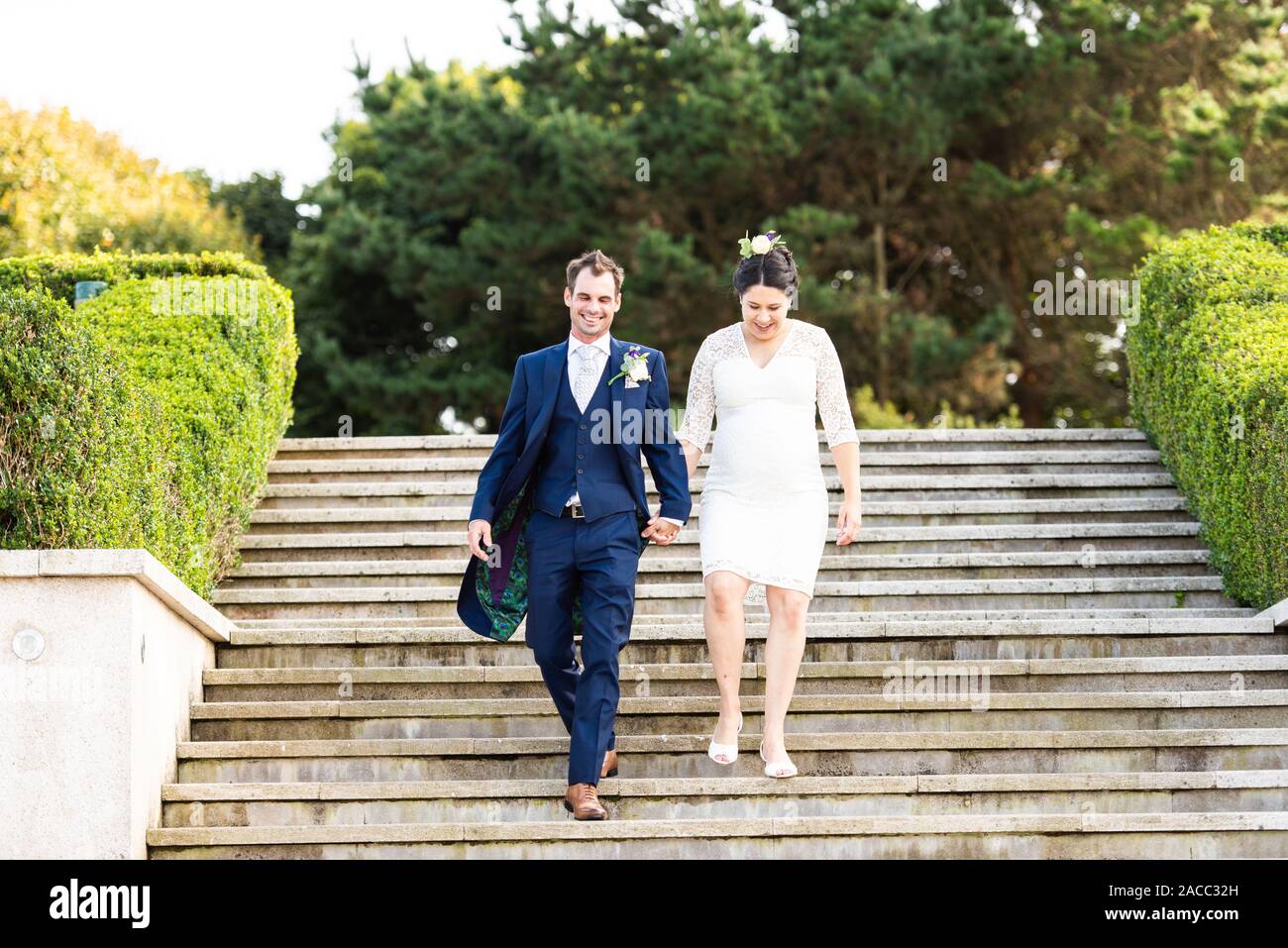 A mixed race couple married at Tregenna Castle Resort and Carbis Bay ...