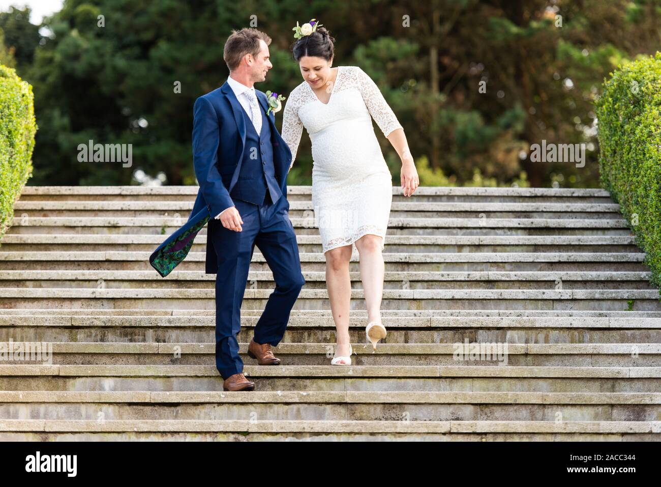 A mixed race couple married at Tregenna Castle Resort and Carbis Bay ...