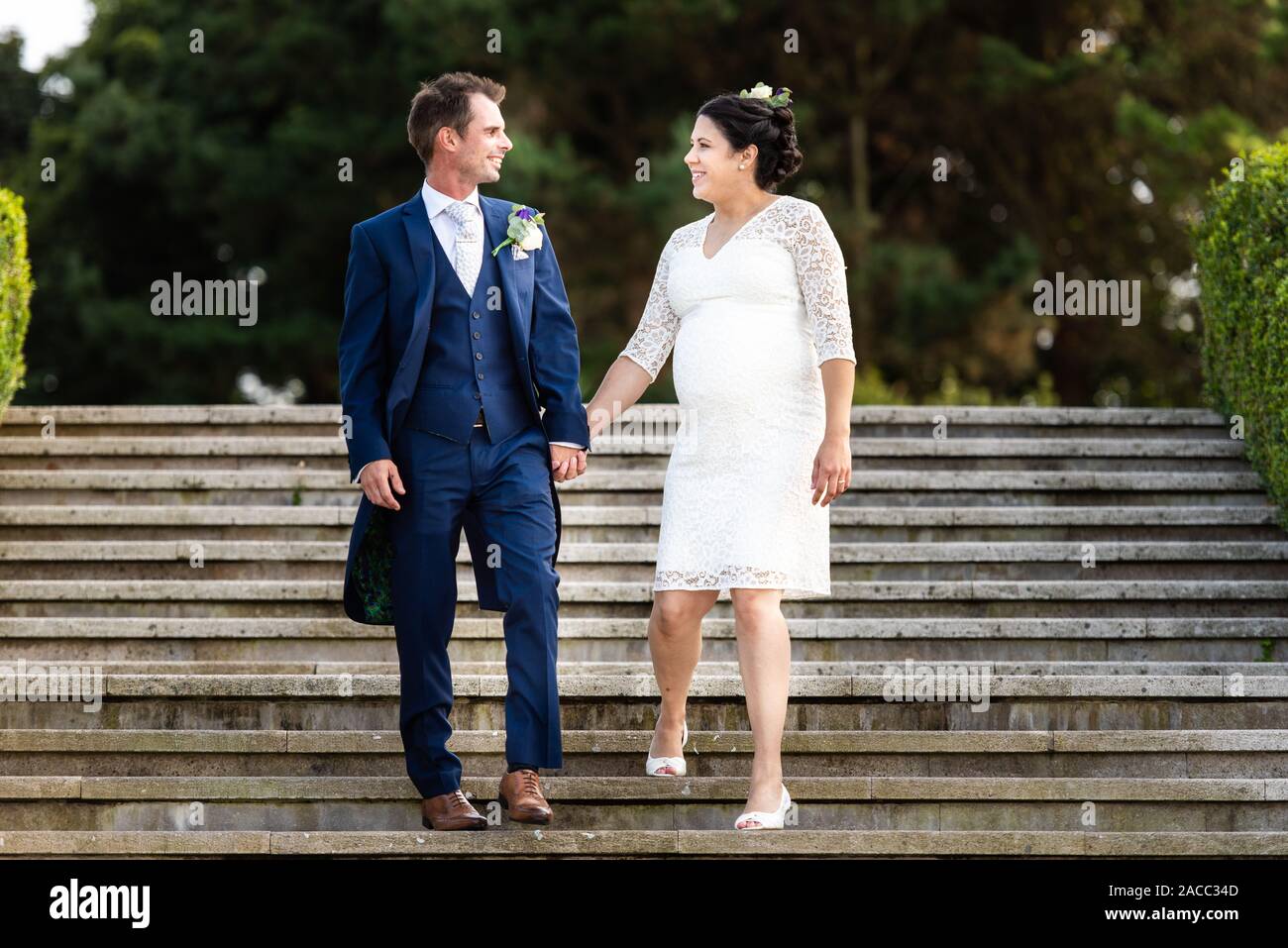 A mixed race couple married at Tregenna Castle Resort and Carbis Bay ...