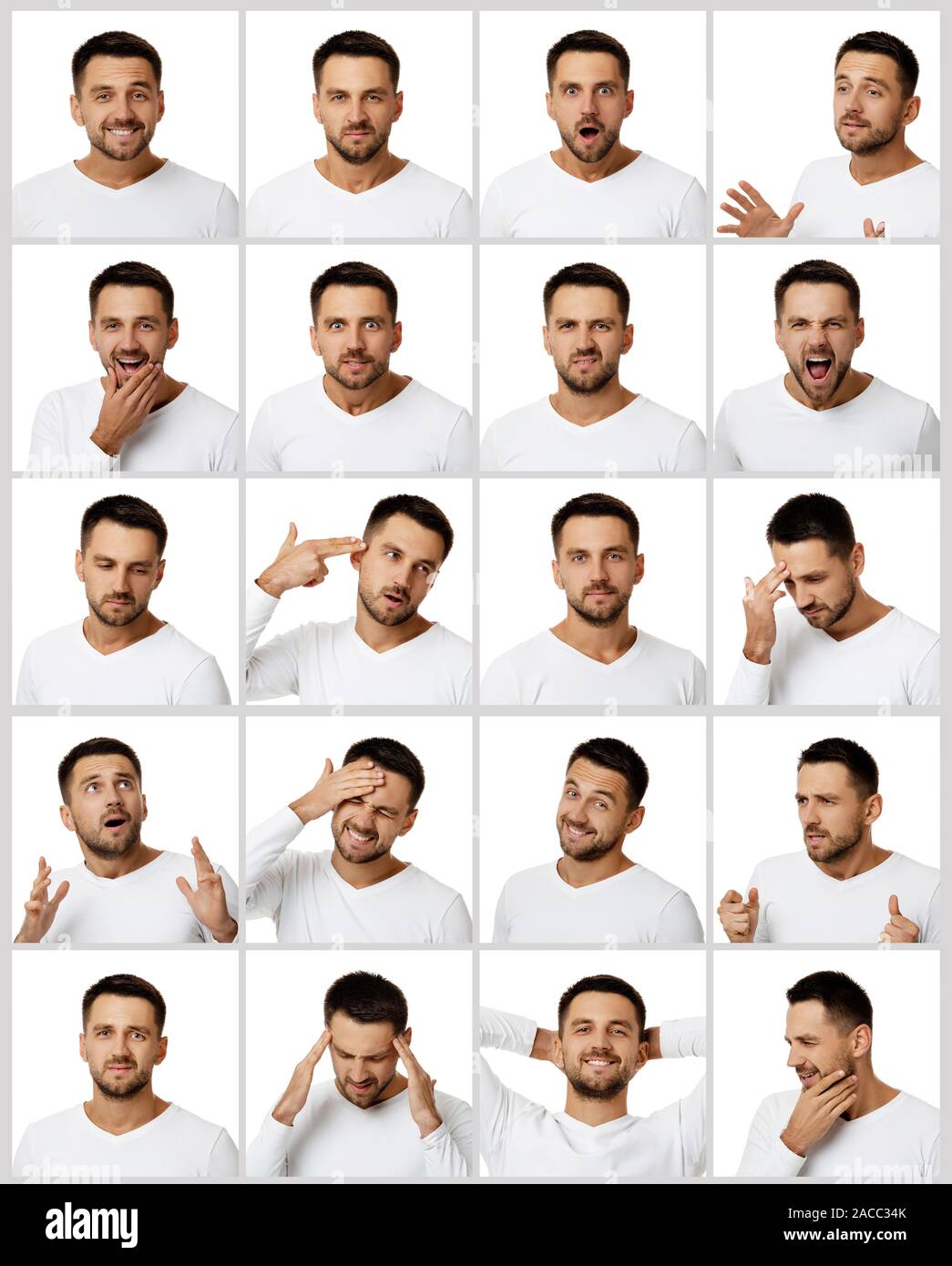 Facial expression man collage hi-res stock photography and images - Alamy
