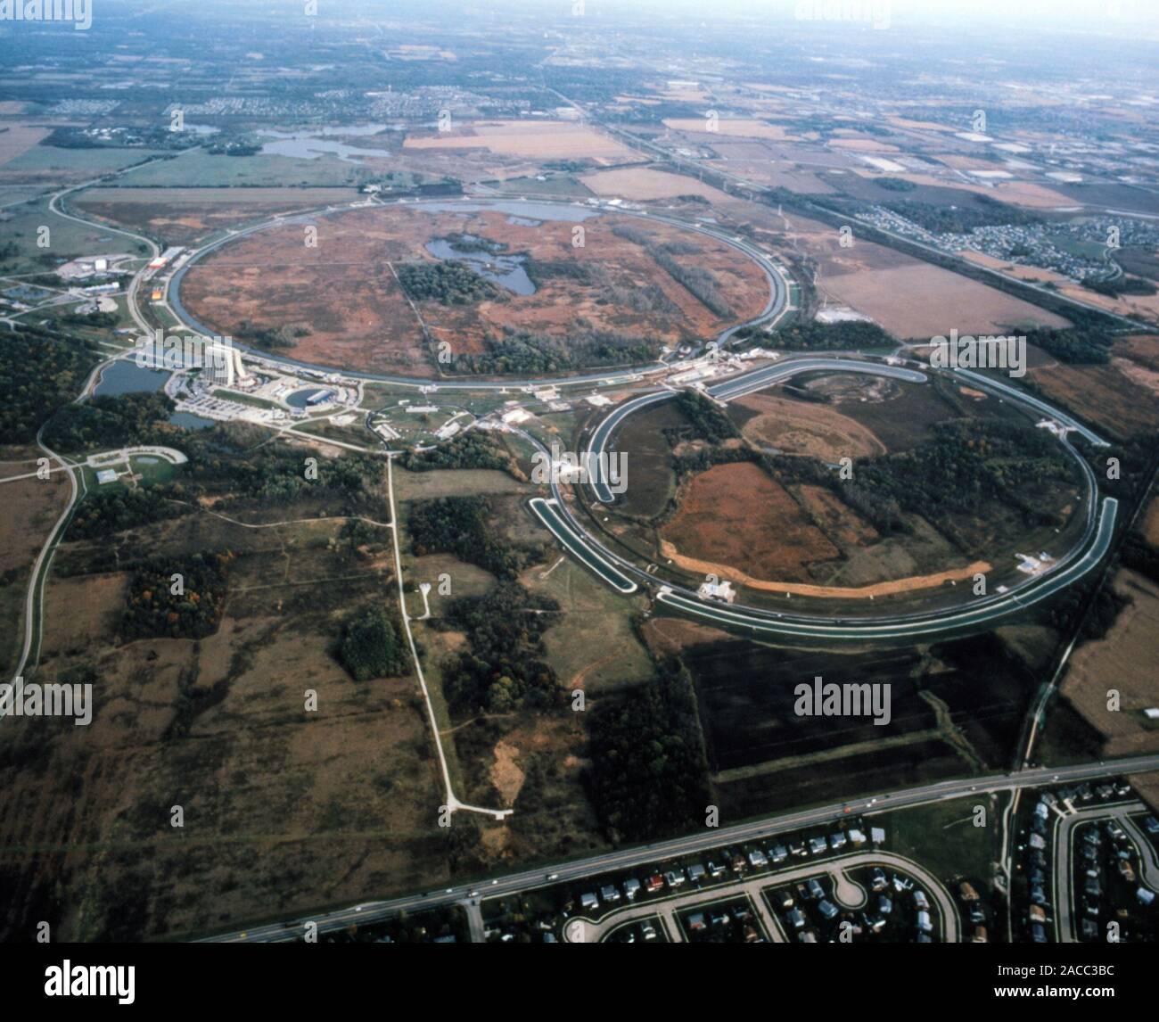 Fermilab Particle Accelerators Aerial View Of The Fermi National