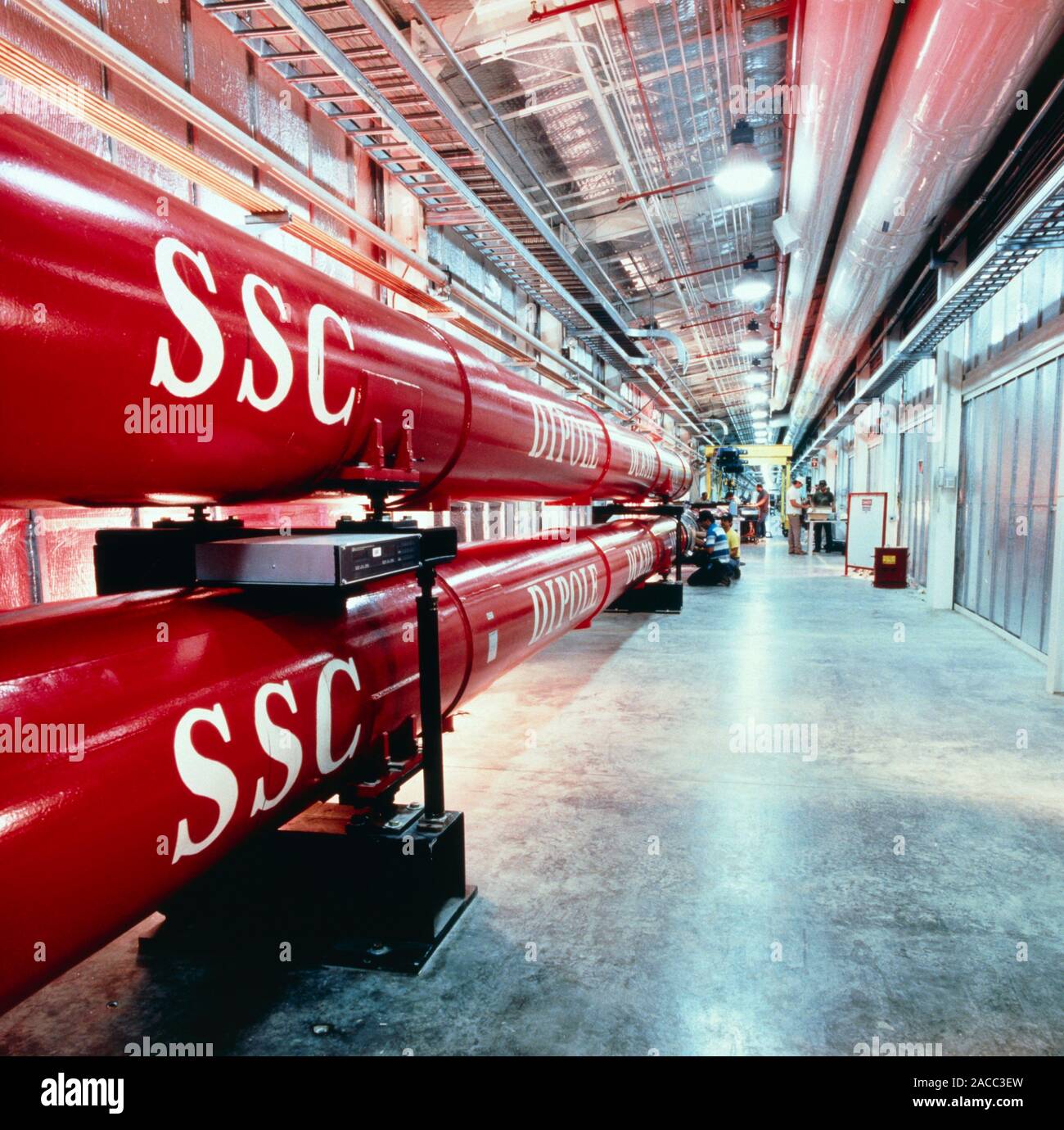Magnets being tested at the Superconducting Super Collider (SSC ...
