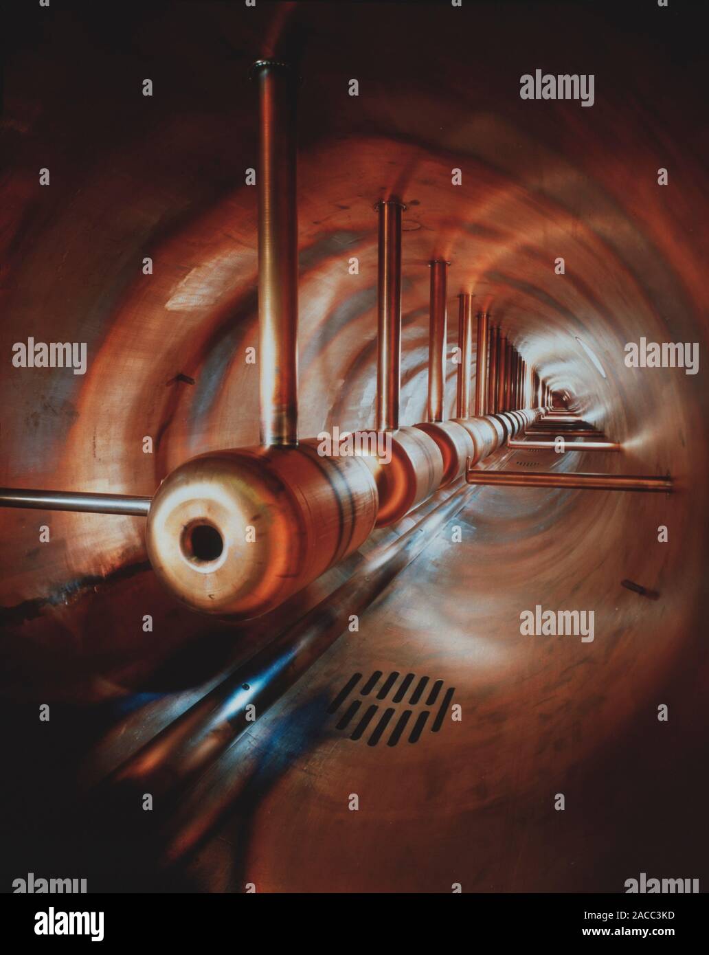Linac. View of the interior of the Linear Accelerator (Linac) at the ...
