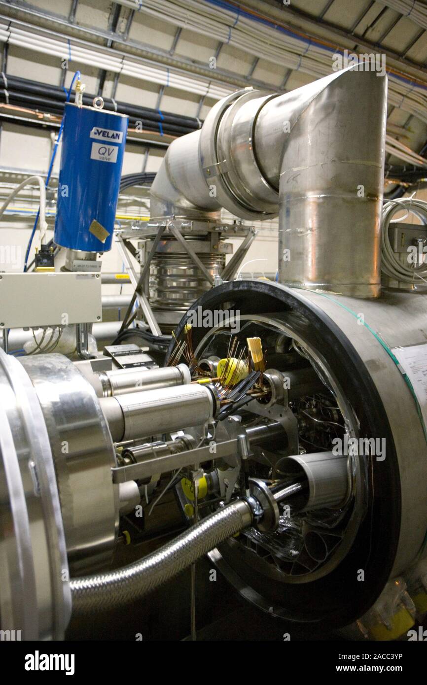 Internal structure of the LHC. The small tubes at lower centre contain ...