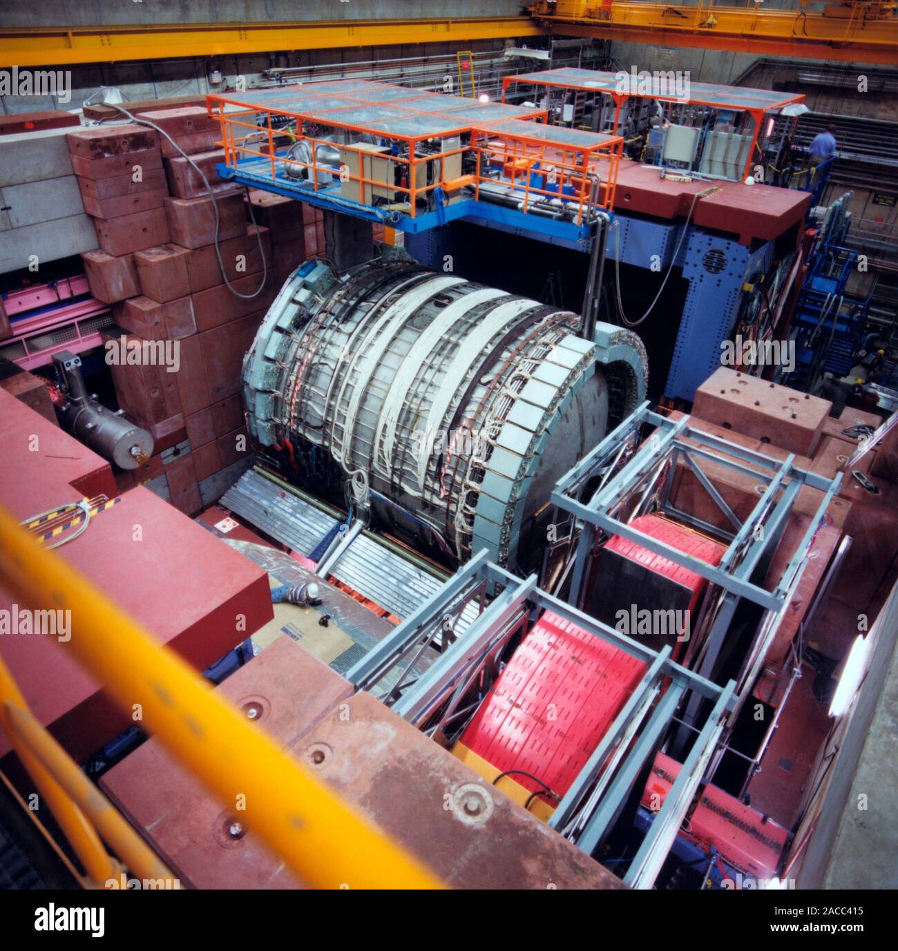 H1 particle detector. Various layers of the H1 detector can be seen before they are closed ...