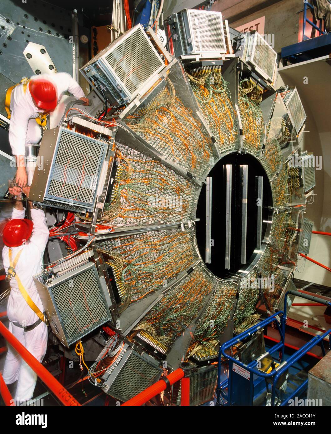Babar Particle Detector Engineers Working On The Babar Particle Detector At The Stanford Linear