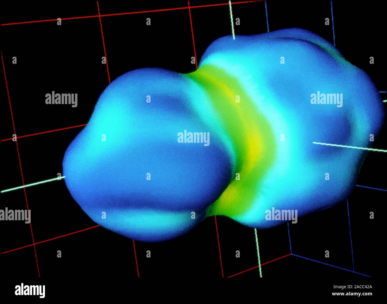 Nuclear fusion to make gold (2 of 6 images). Comp- uter simulation of ...