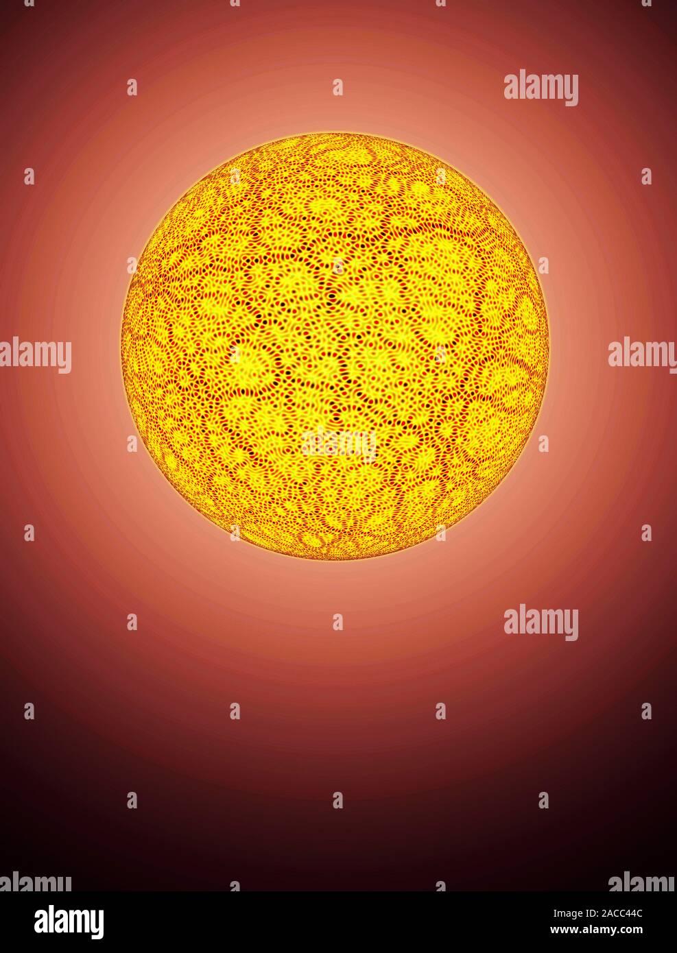 Quantum waves. Computer model showing many wave paths superimposed onto ...