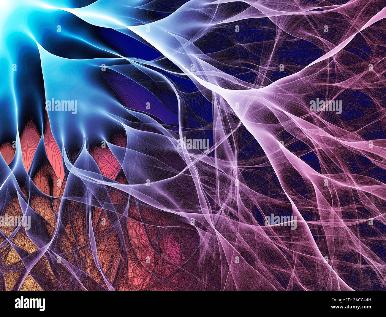Electron flow. Computer model of electron flow in a 2-dimensional ...