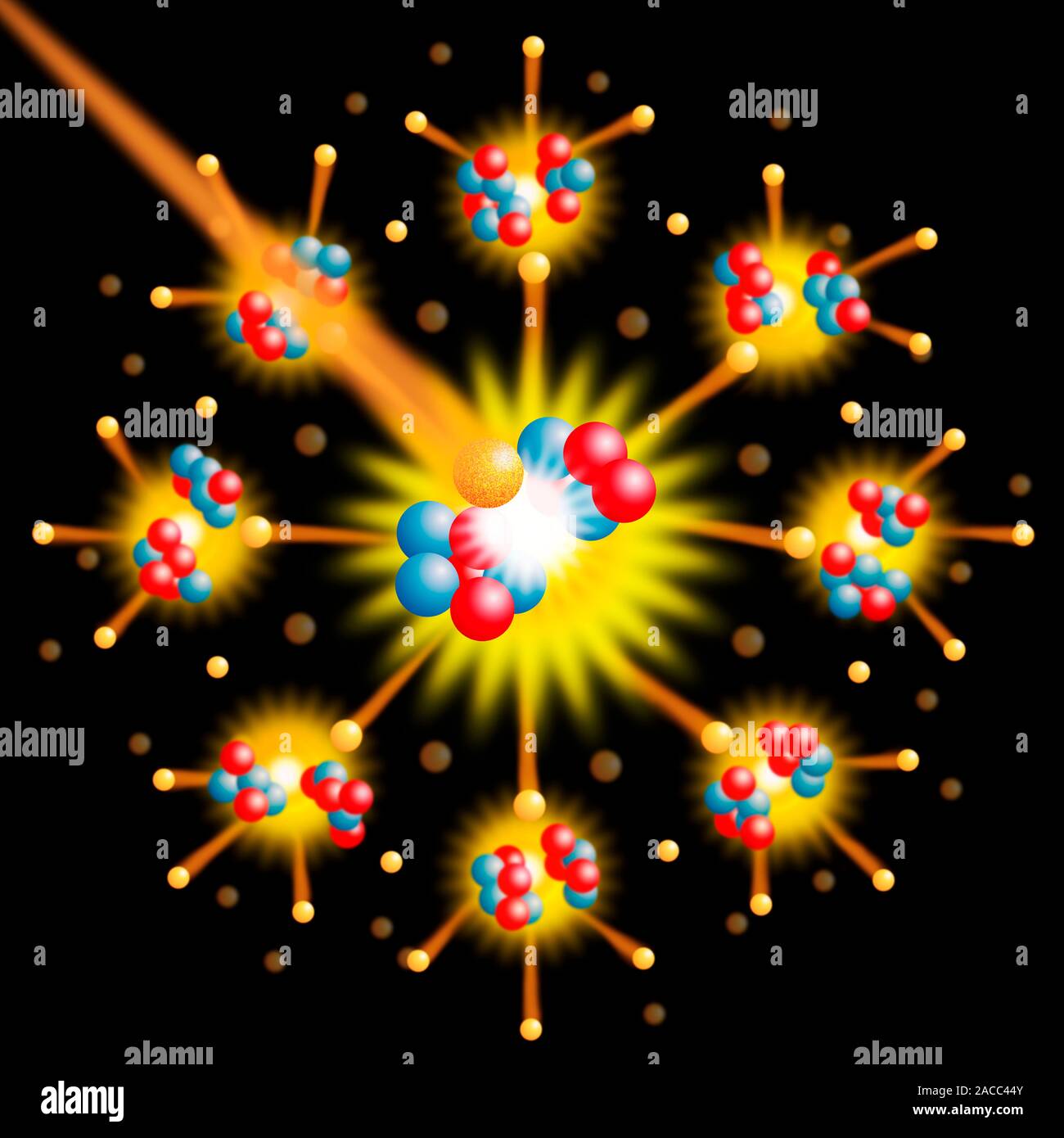 Nuclear fission, computer artwork Stock Photo - Alamy