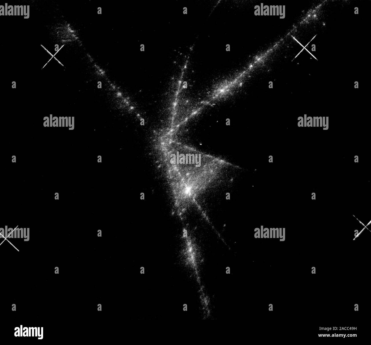 Streamer chamber photo of an event at the Low Energy Antiproton Ring ...