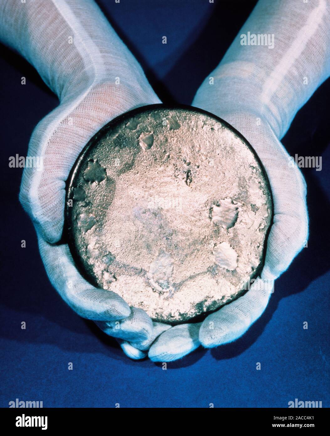 A button" of Uranium-235, the radioactive isotope of Uranium which is ...