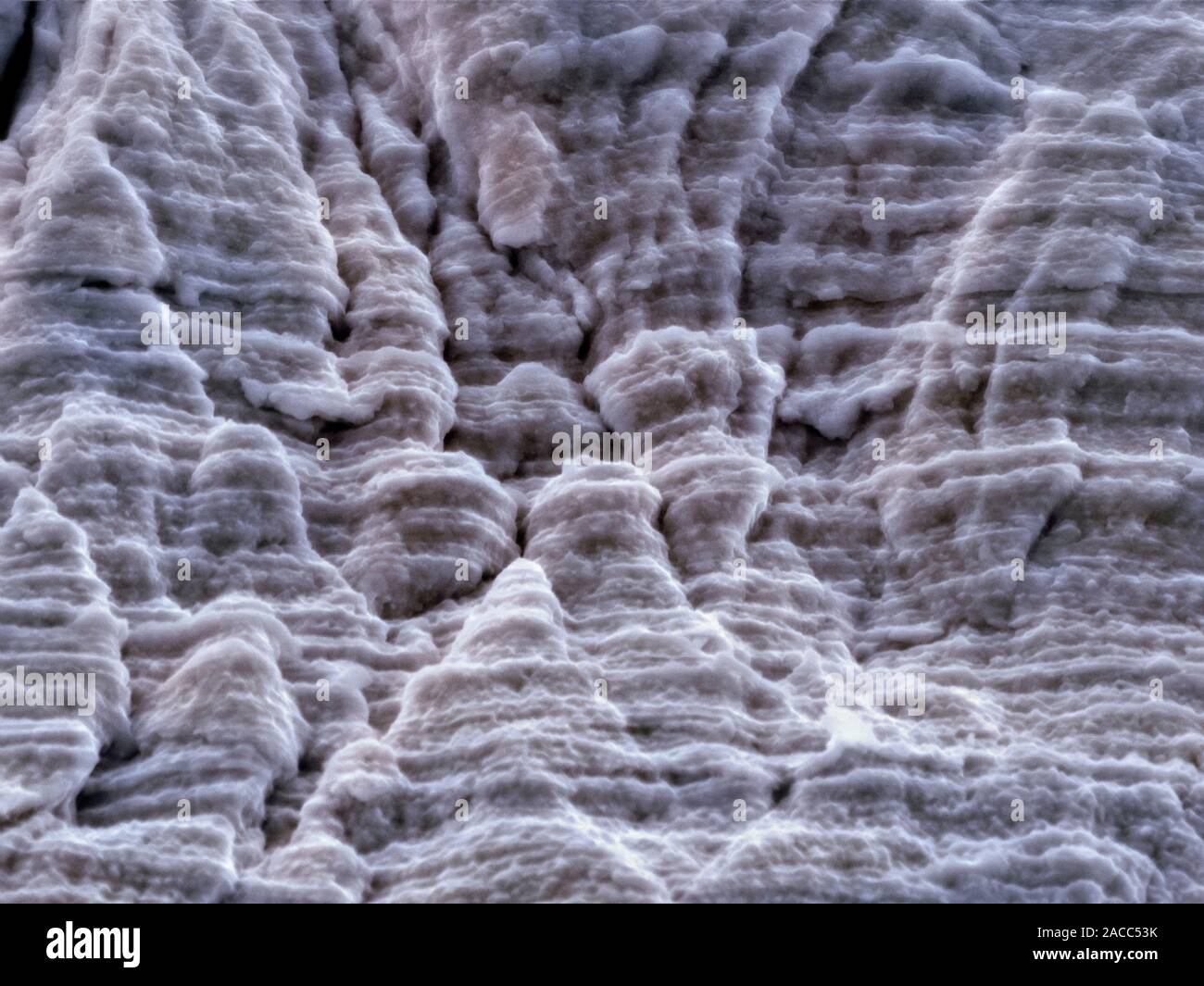 Bismuth, scanning electron micrograph (SEM). Bismuth is a heavy ...