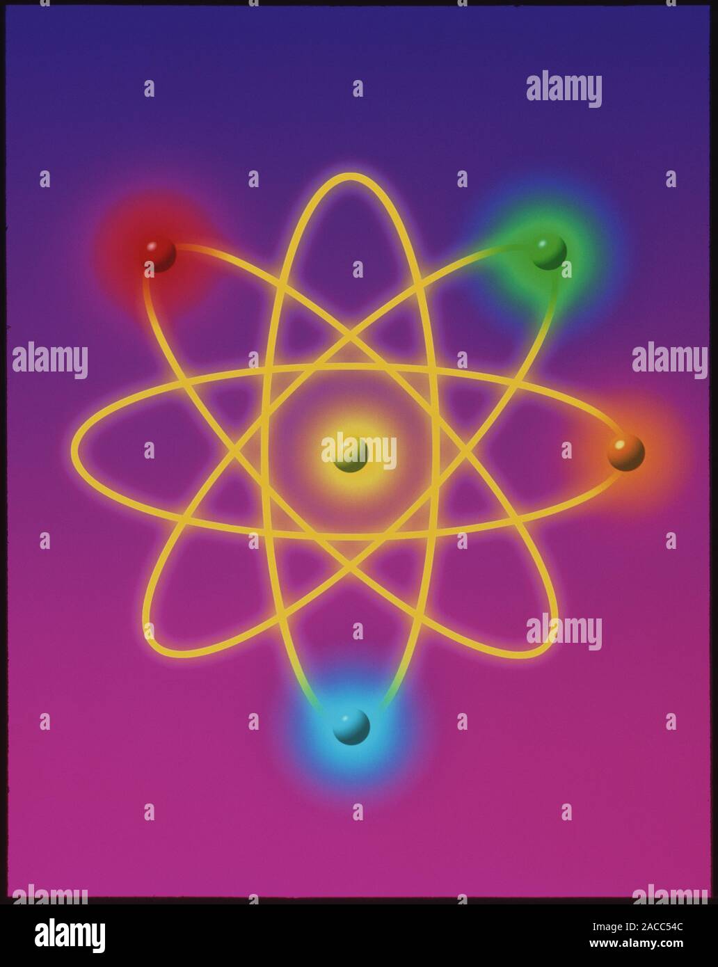 Beryllium atom. Computer graphic of a single atom of Beryllium. This is ...
