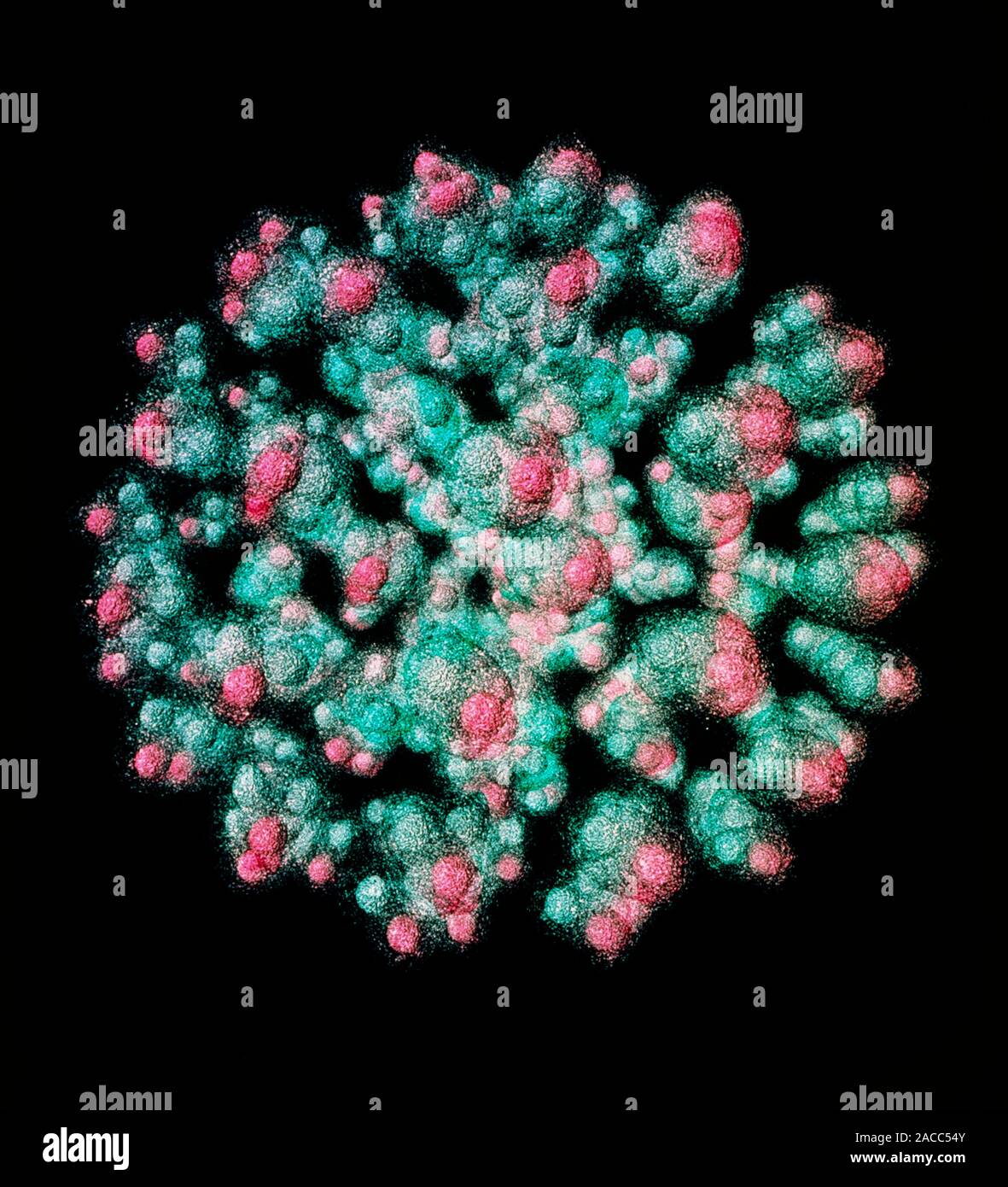 Quark structure of the gold nucleus. Computer visualisation of the ...