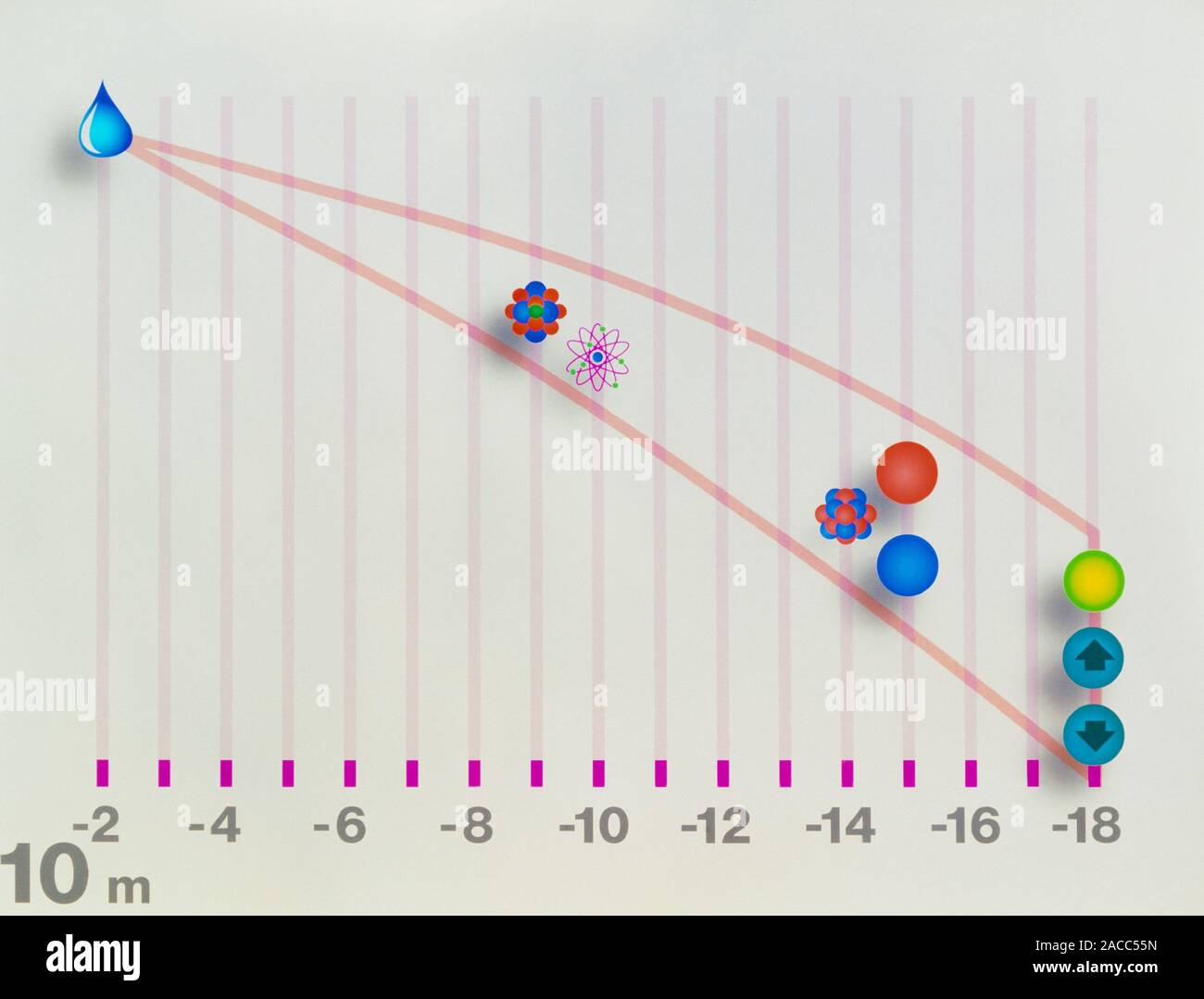 Atomic dimensions. Computer artwork showing the relative sizes of atoms ...