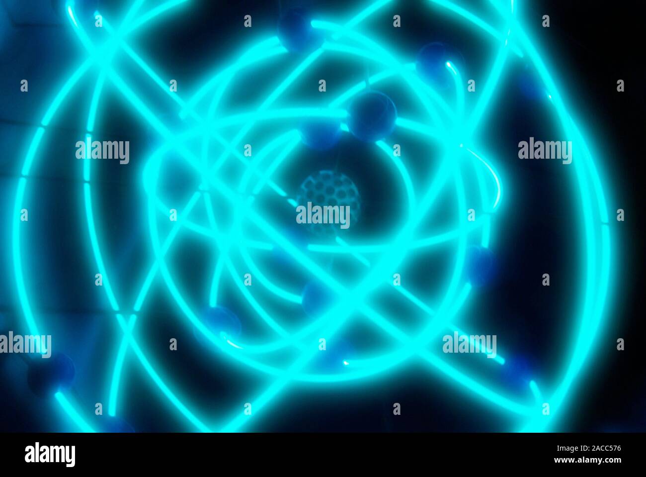 Atomic structure. Computer model of the structure of an atom, the basic ...