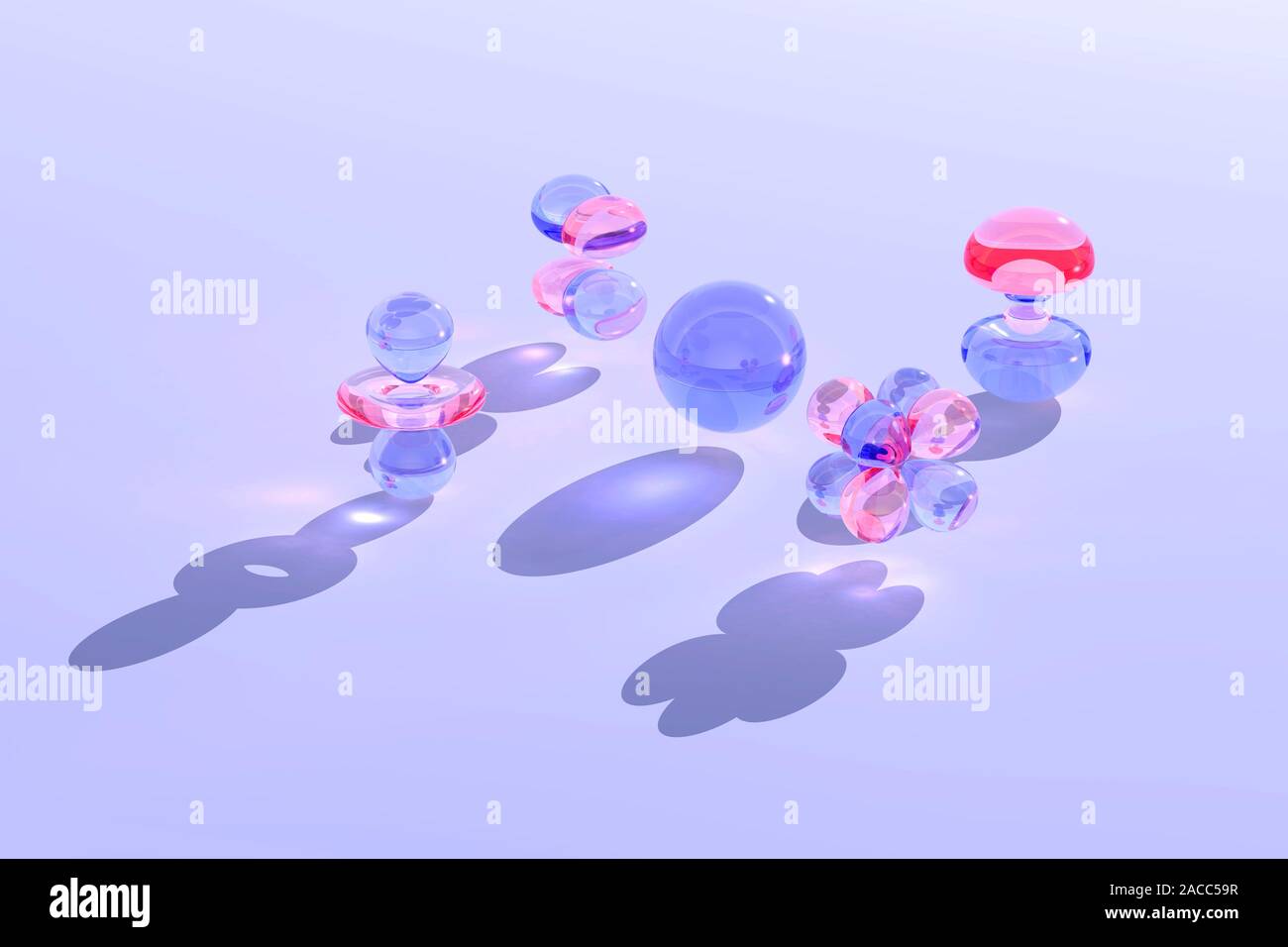 Electron orbitals, computer model. An electron orbital is a region ...