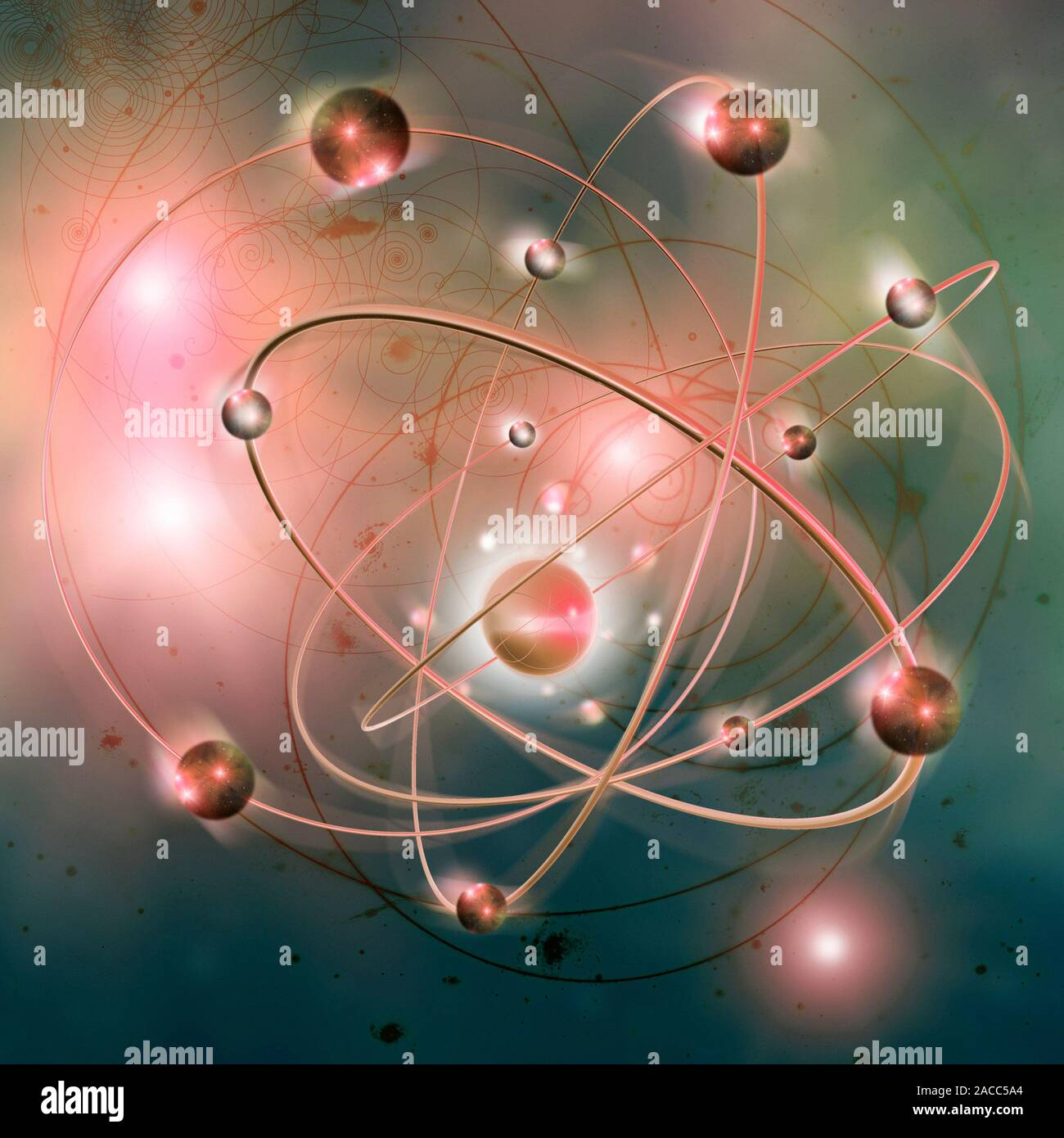 Atomic Structure Conceptual Computer Artwork Of Eleven Electrons Orbiting A Central Nucleus
