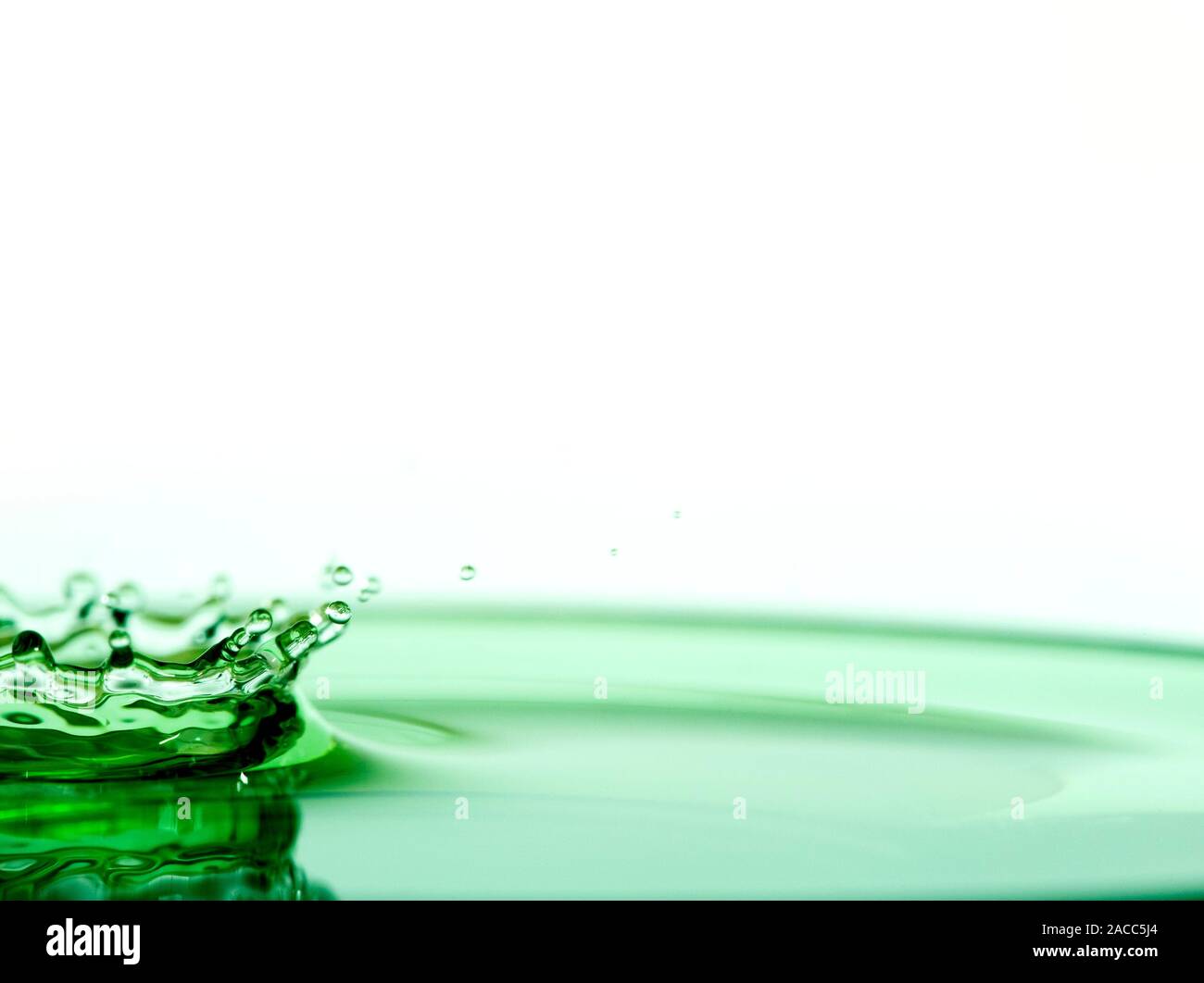 Water footprint, conceptual image. High-speed photograph of an impact ...