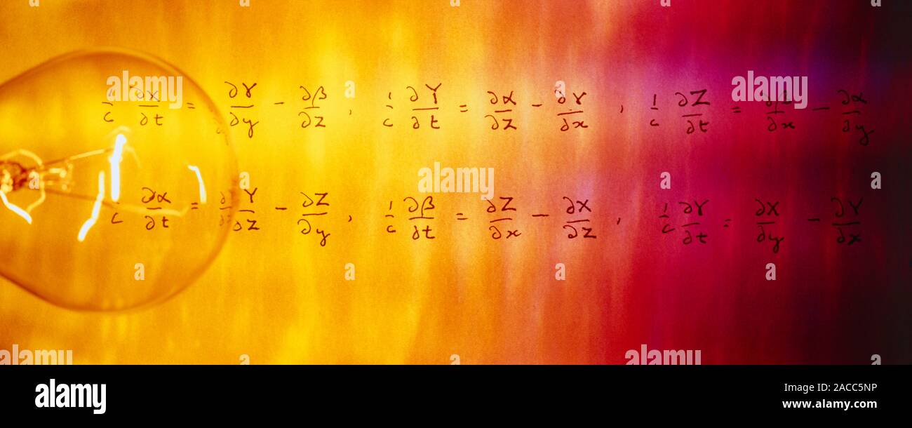 Electromagnetism. Photograph illustrating Maxwell's electromagnetic ...