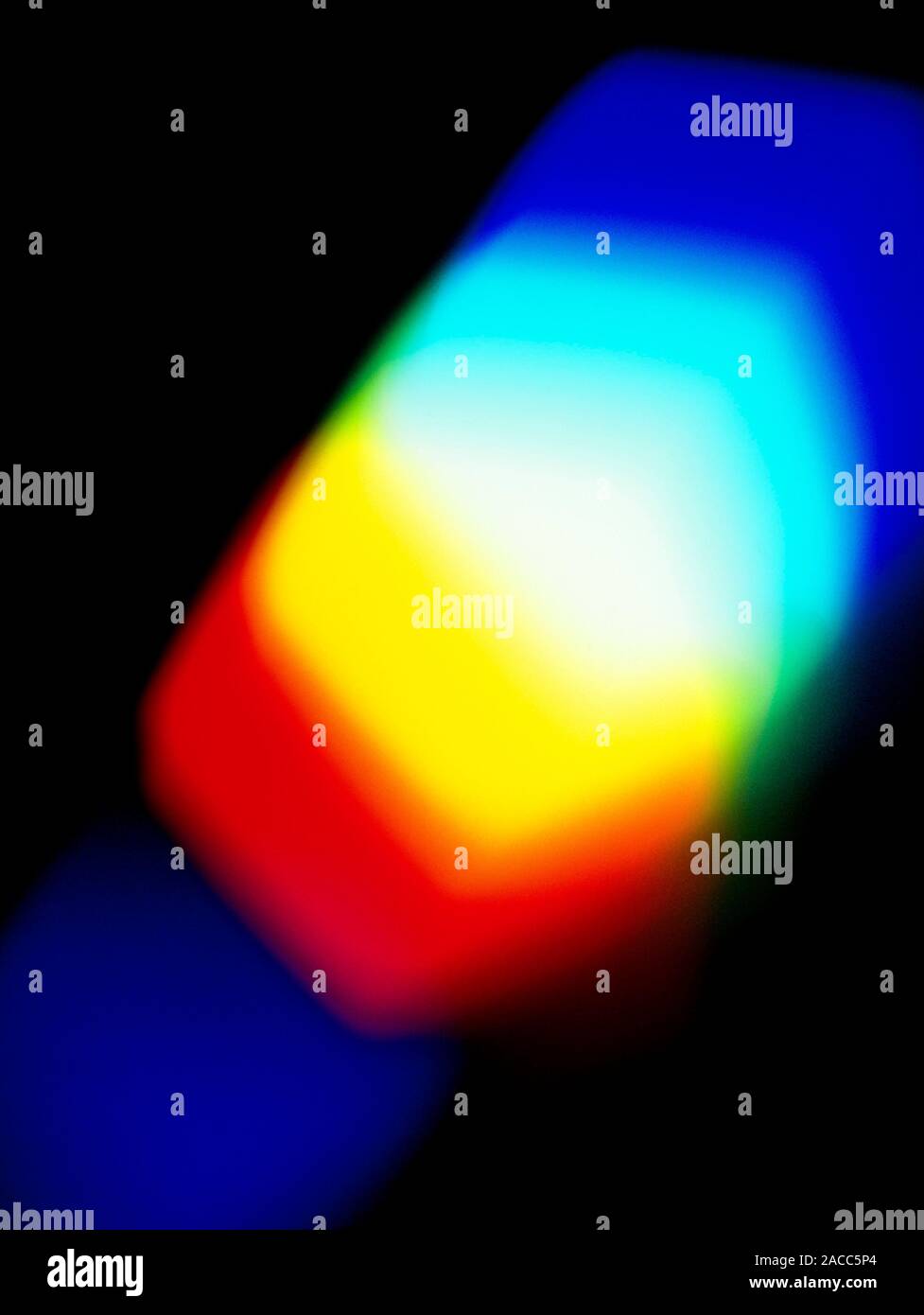 Light spectrum. View of a spectrum of light. Light consists of many ...