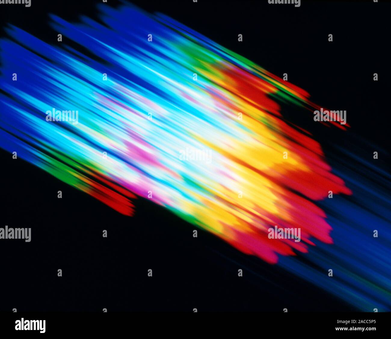 Light spectrum. View of a spectrum of light. Light consists of many ...
