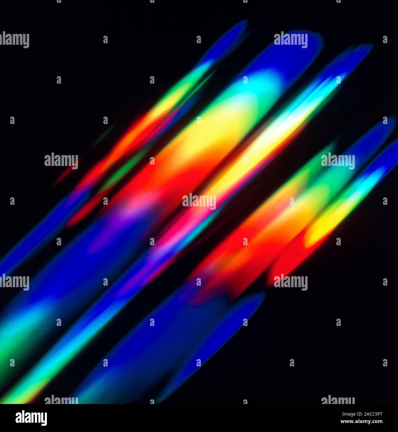 Light spectrum. View of a spectrum of light. Light consists of many ...