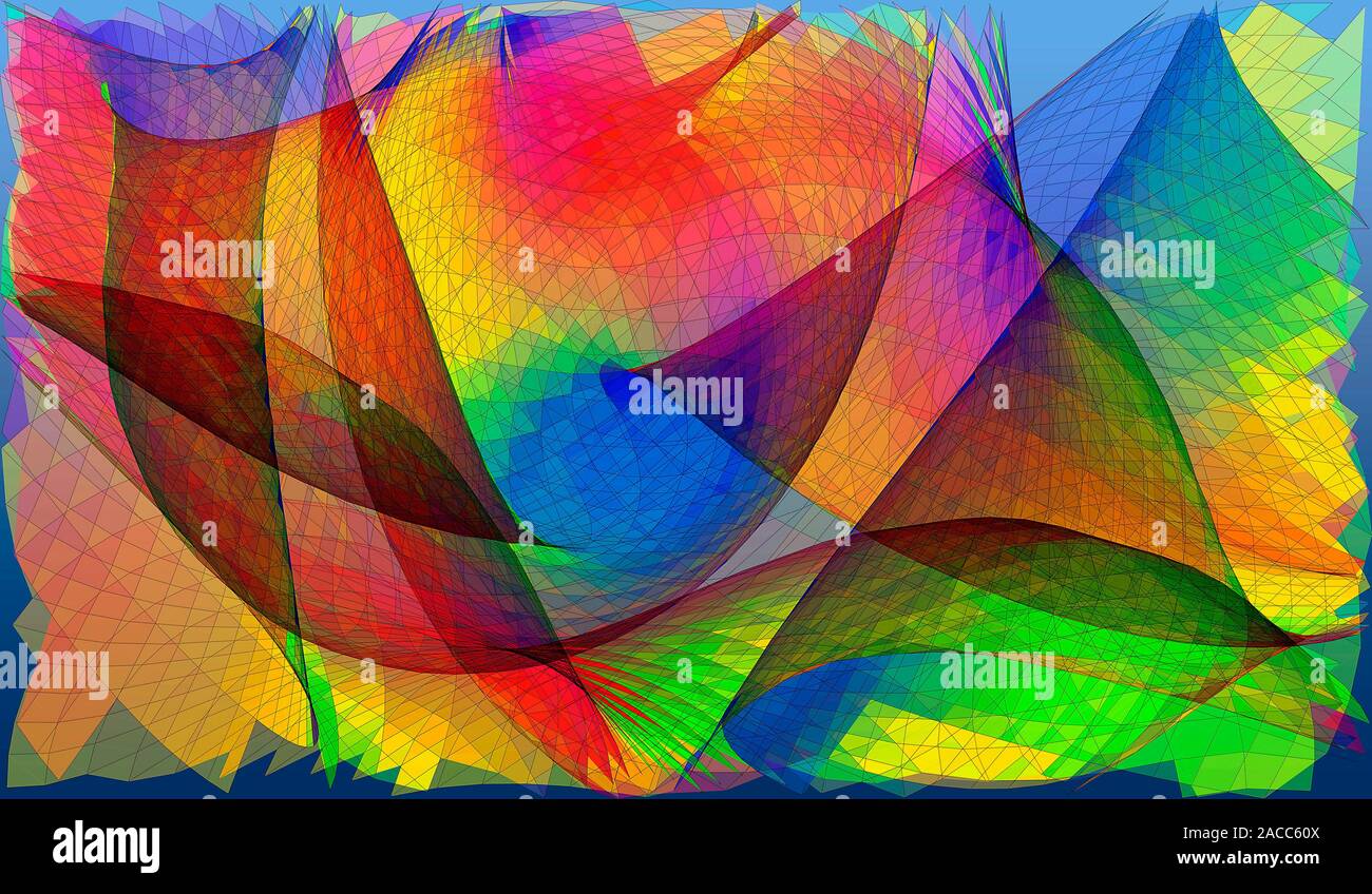 Optical pattern. Computer model of patterns formed by bending a ...
