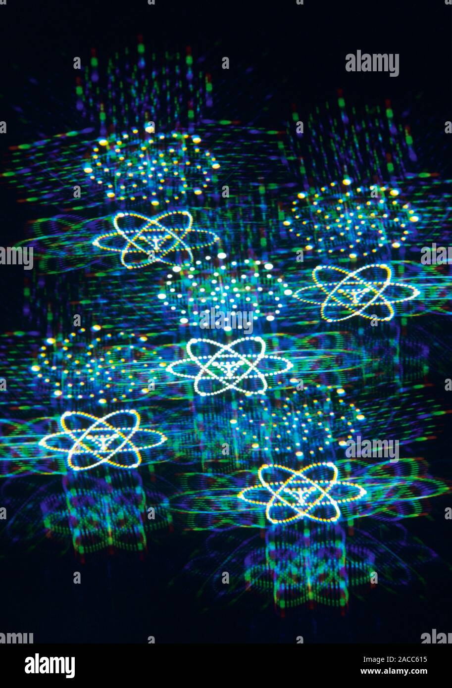 Diffraction grating pattern produced from a diffraction grating placed ...