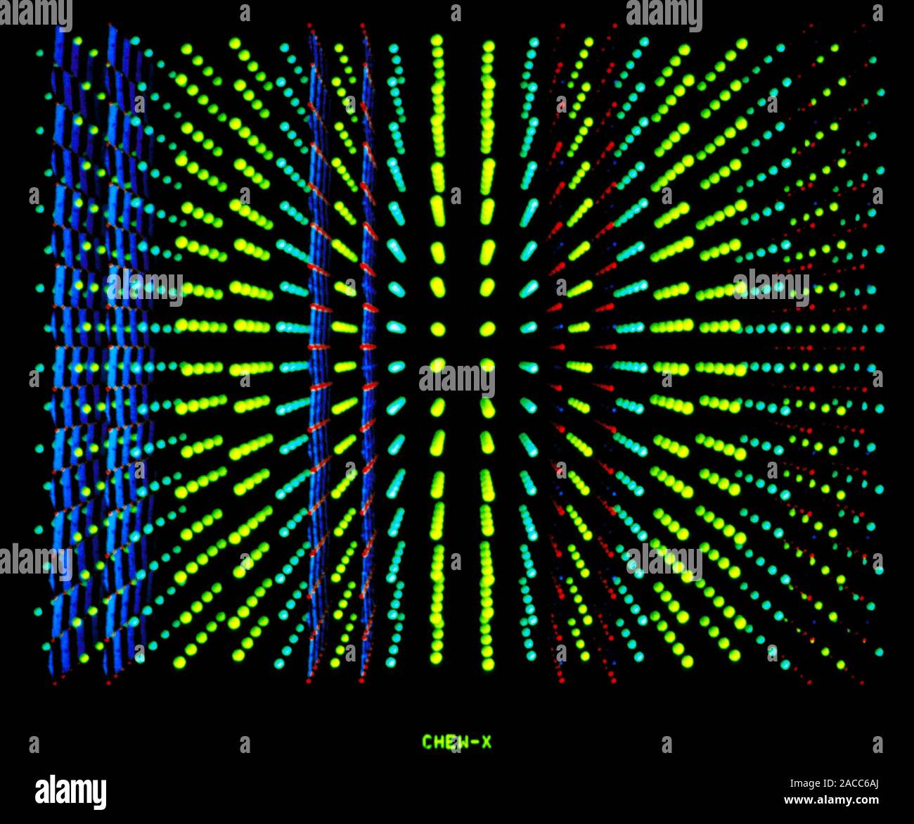 Computer graphics representation of the crystal structure of one of the ...