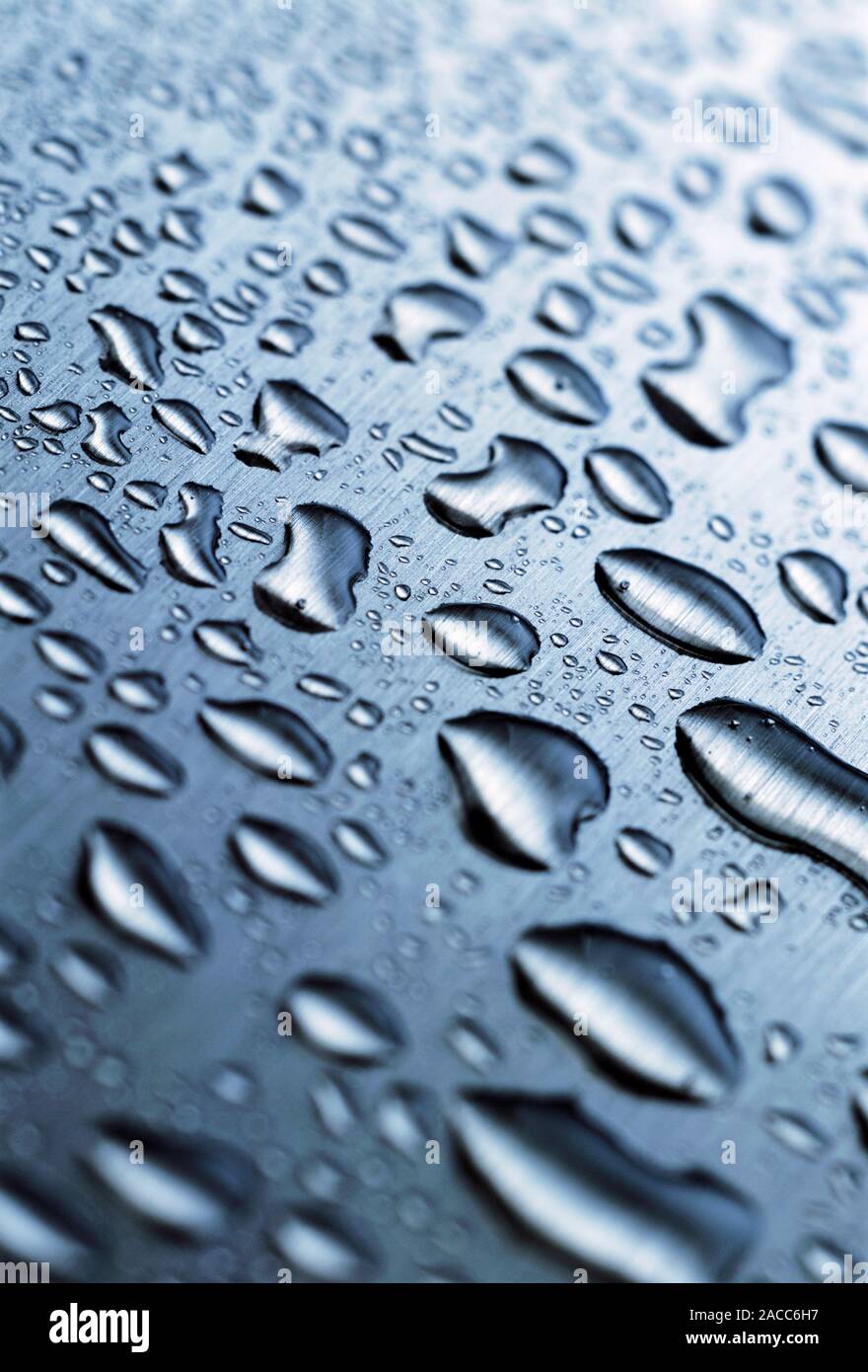 Water droplets. Droplets of water on a shiny surface Stock Photo - Alamy