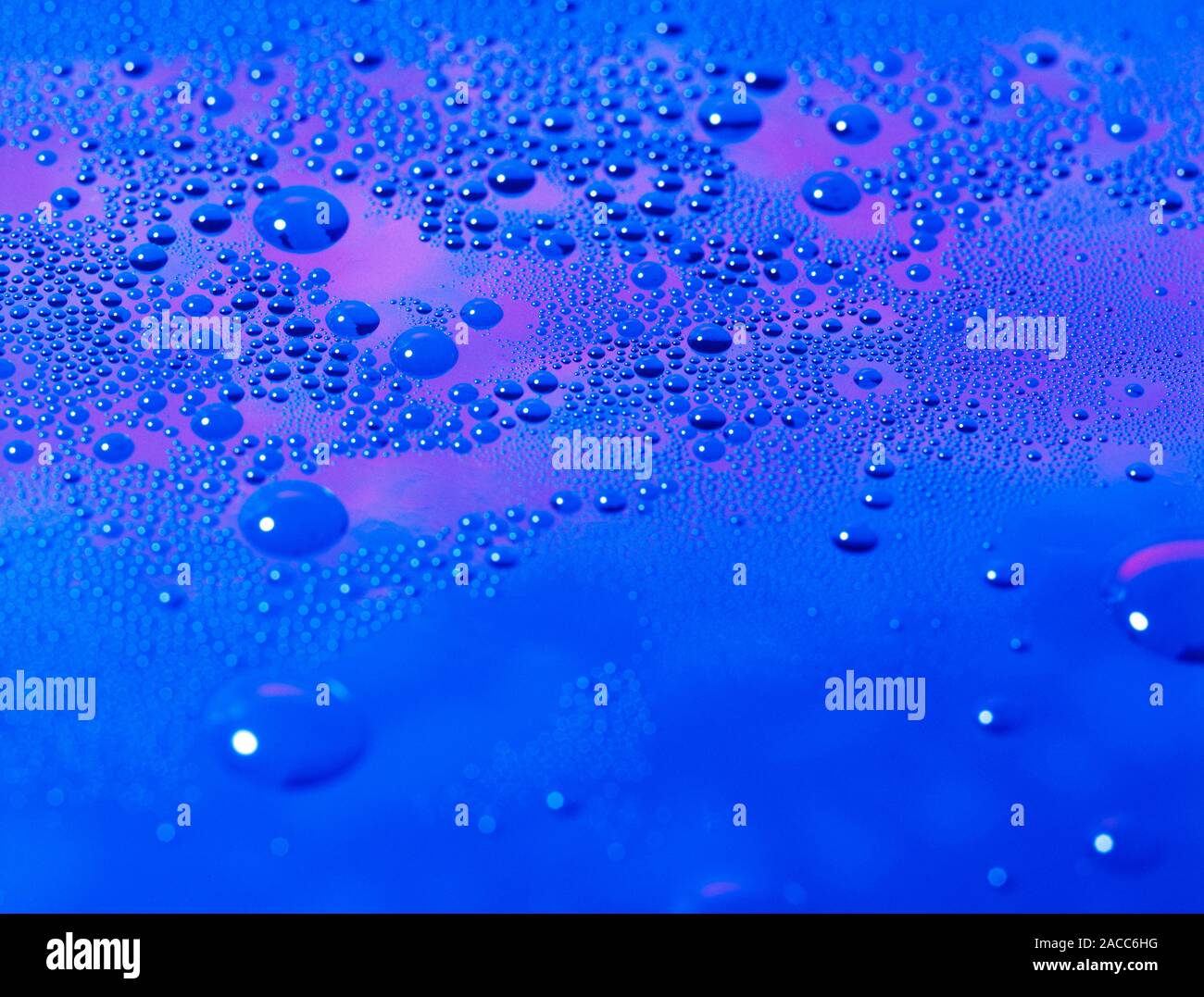 Water droplets formed as condensation on a flat surface Stock Photo - Alamy