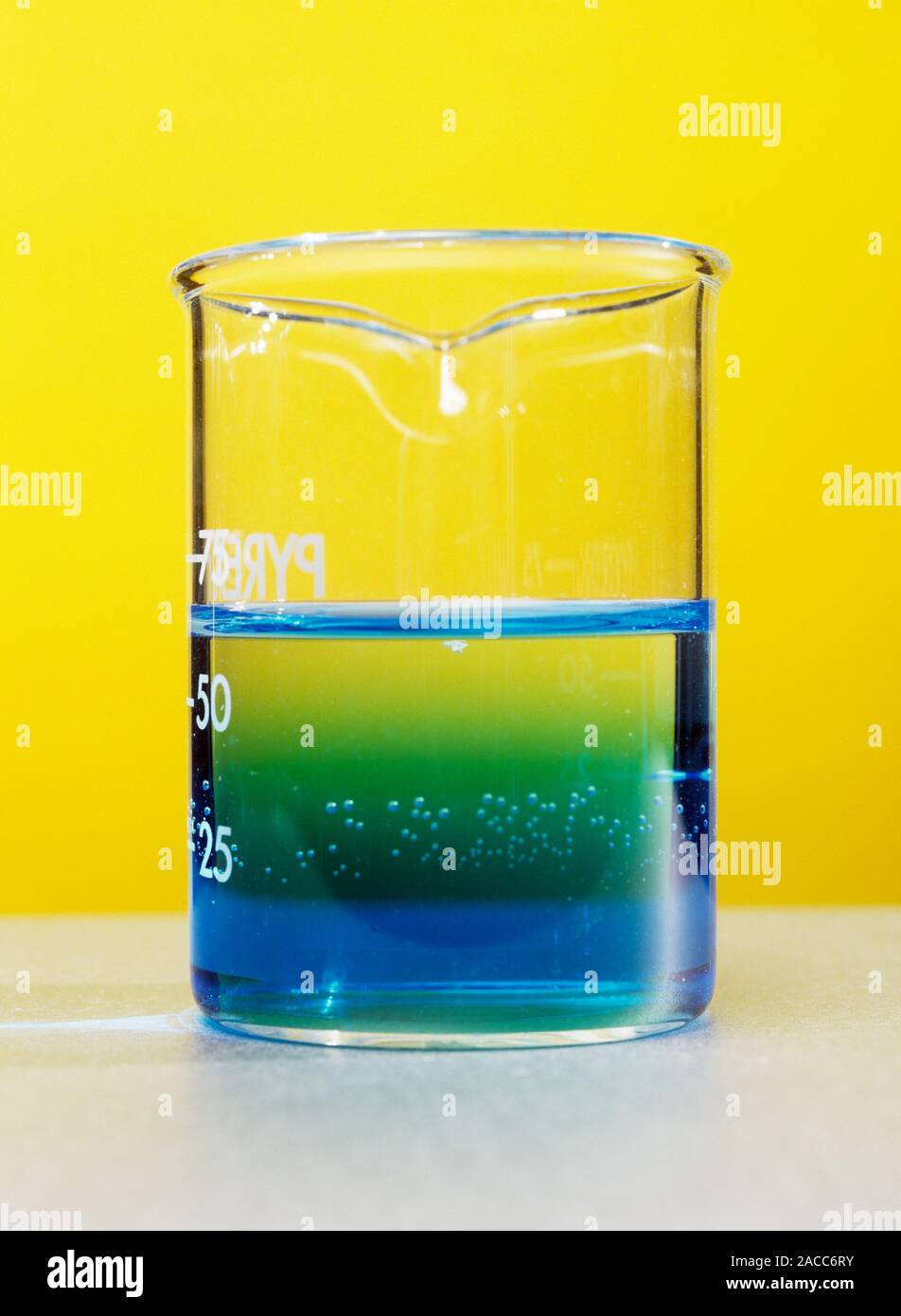 Blue ink diffusing in water. Diffusion is the random movement of ...