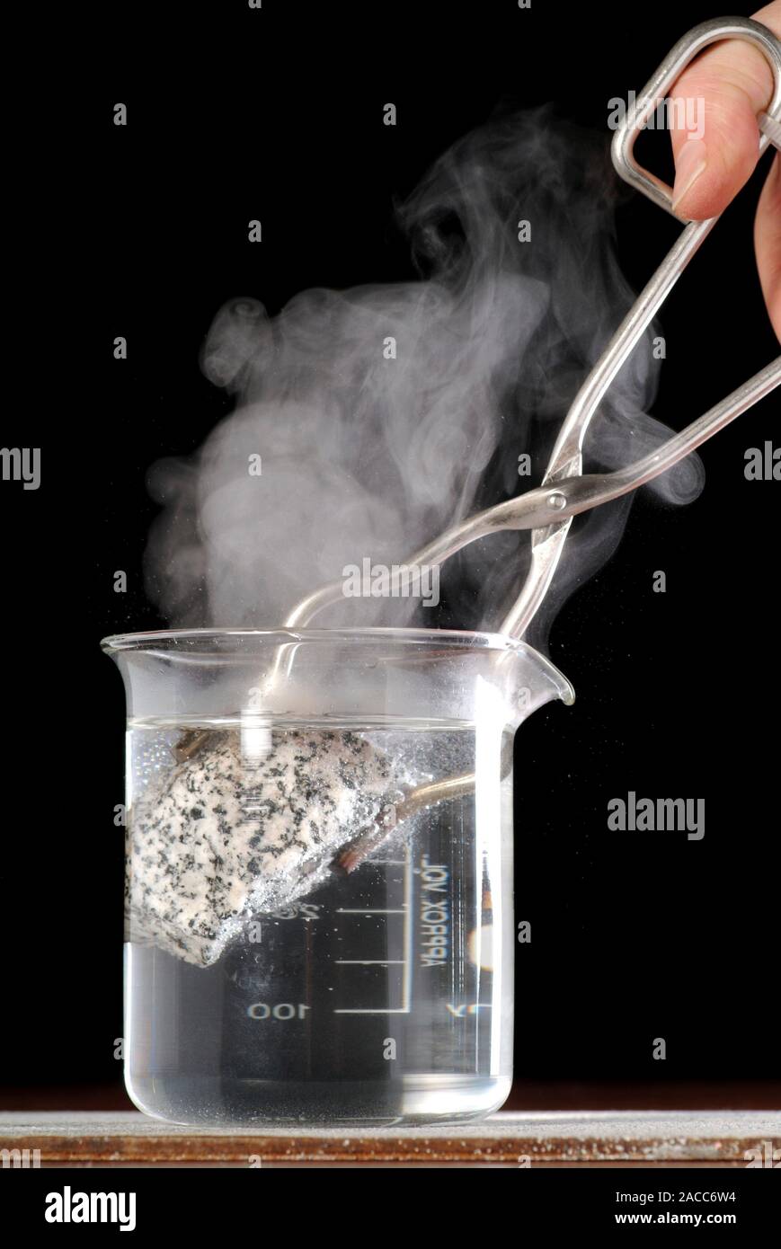 Physical weathering of granite. Image 2 of 3. Piece of granite rock ...