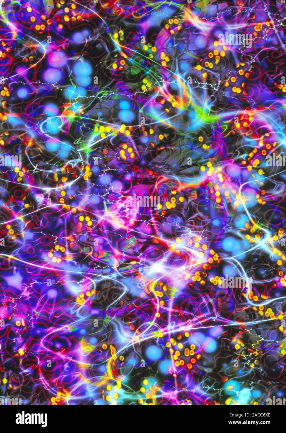 Superstrings. Computer artwork representing superstrings. The ...